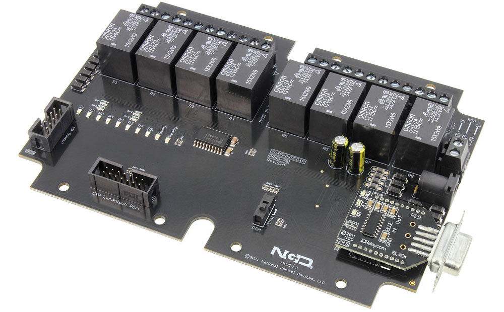 RS232 Relay Board 8-Channel 10 Amp with UXP Port: Relay Pros