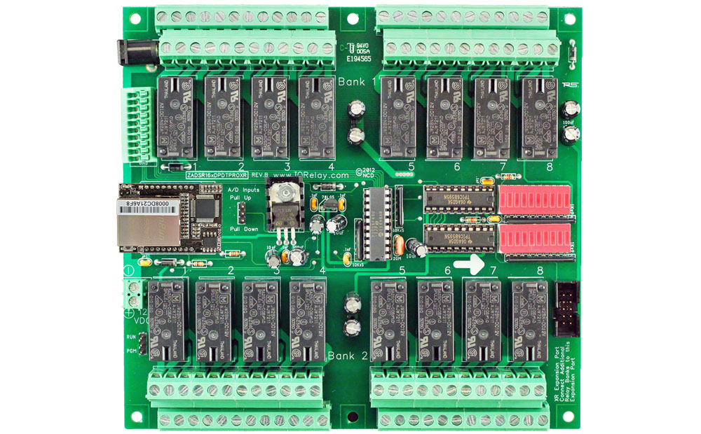 Ethernet Relay 16-Channel 3-Amp DPDT ProXR: Relay Pros
